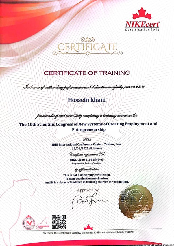 حسین خانی کارشناس و مشاور صنعت طلا و جواهر | قالب خبری ngpsco